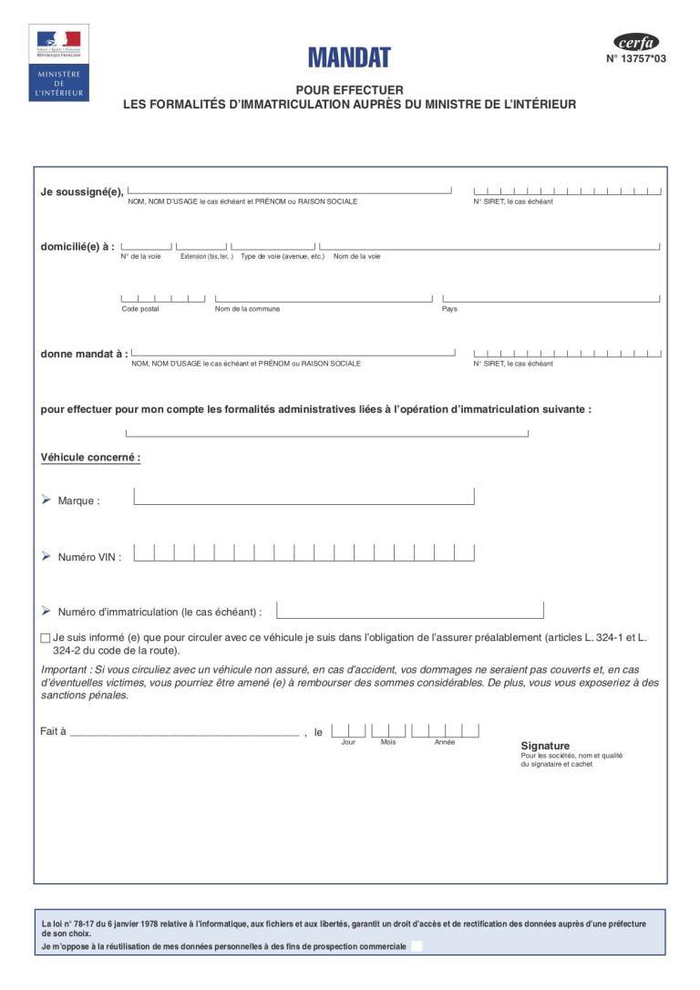 Formulaire CERFA 15776*01 - 13750*01 - 13757*03 - 13753*04 - 13749*4